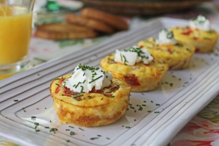 Individual Frittatas with Roasted Red Peppers and Canadian Bacon ...