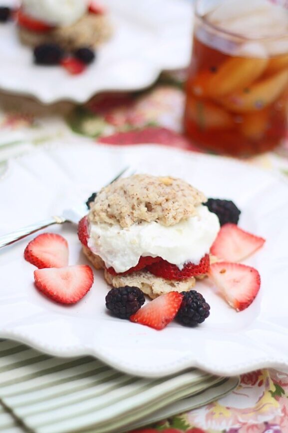 Lightened-Up Strawberry and Blackberry Shortcakes with Almond Drop ...