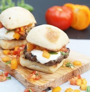 Mini Lamb Burgers with Dill Greek Yogurt - Cooking for Keeps