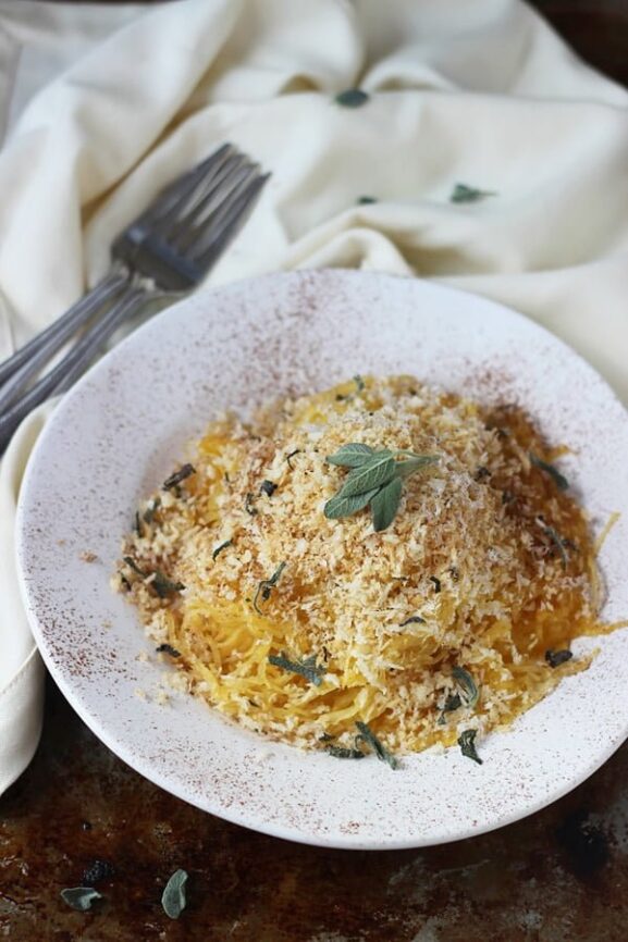 Cinnamon and Pumpkin Spaghetti Squash Carbonara with Parmesan Sage ...