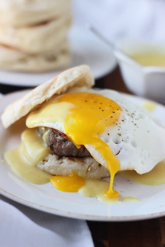 Eggs Benedict Burgers - Cooking for Keeps