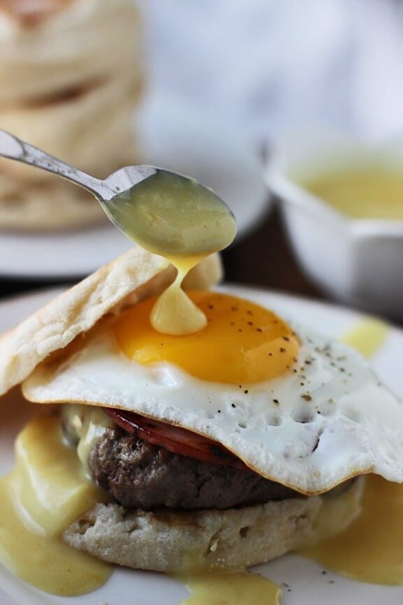 Eggs Benedict Burgers - Cooking for Keeps