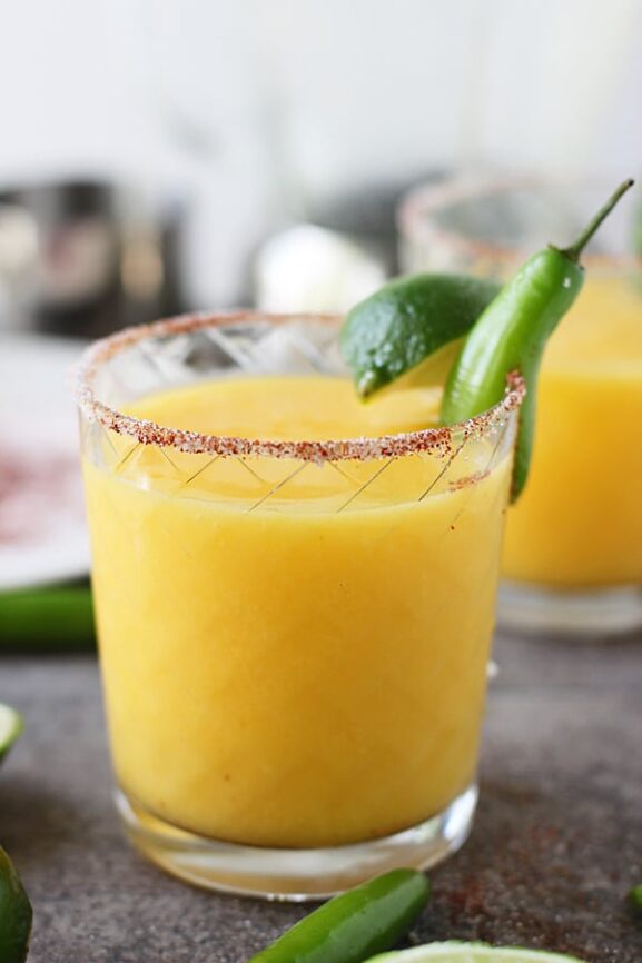 Mango & Serrano Chili Daiquiris - Cooking for Keeps
