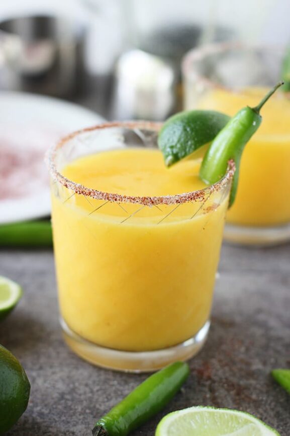 Mango & Serrano Chili Daiquiris - Cooking for Keeps