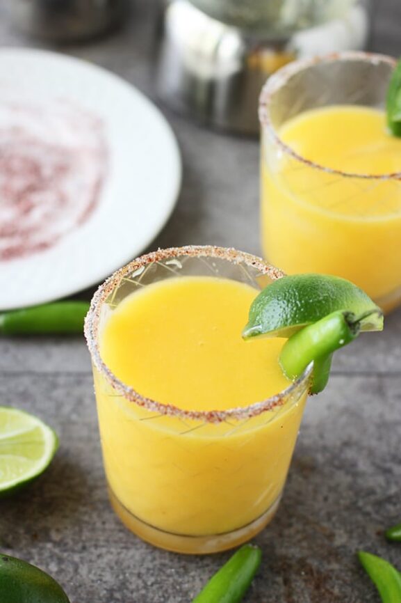 Mango & Serrano Chili Daiquiris - Cooking for Keeps