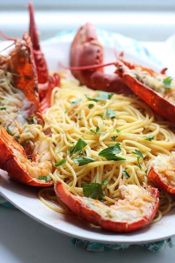 Lobster Spaghetti (Santorini Style) + A Giveaway! - Cooking for Keeps