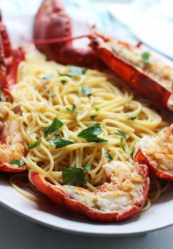 Lobster Spaghetti (Santorini Style) + A Giveaway! - Cooking for Keeps