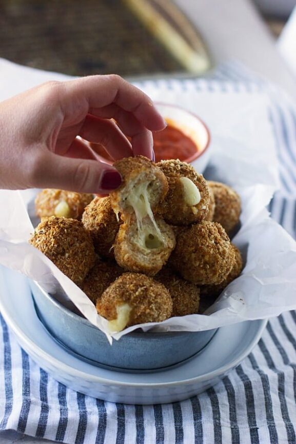 Baked Chicken Parmesan Poppers - Cooking for Keeps