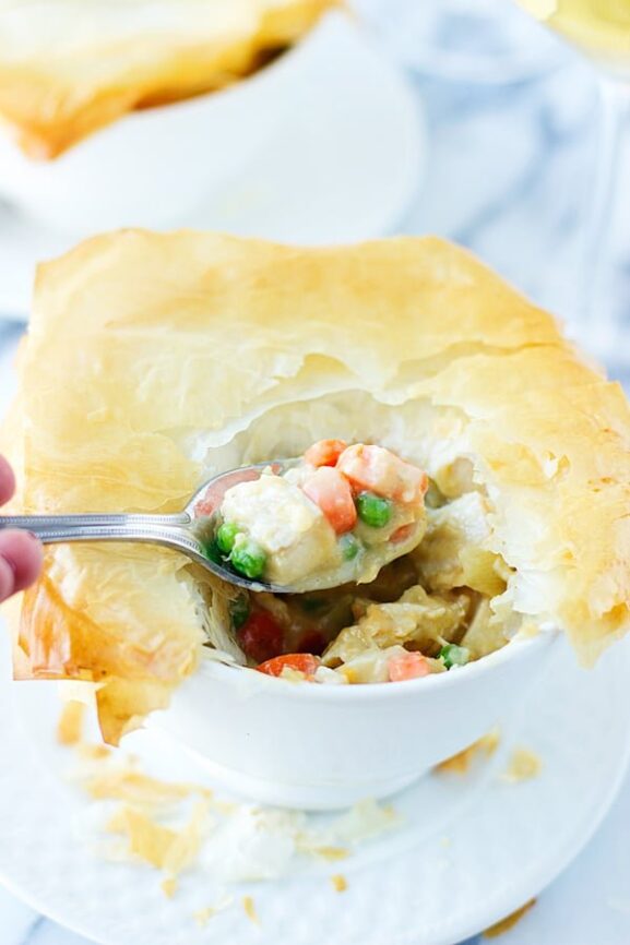 Skinny Chicken and Vegetable Pot Pie with Phyllo "Crust" - Cooking for ...