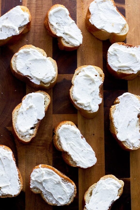 Goat Cheese and Prosciutto Crostini Two Ways - Cooking for Keeps