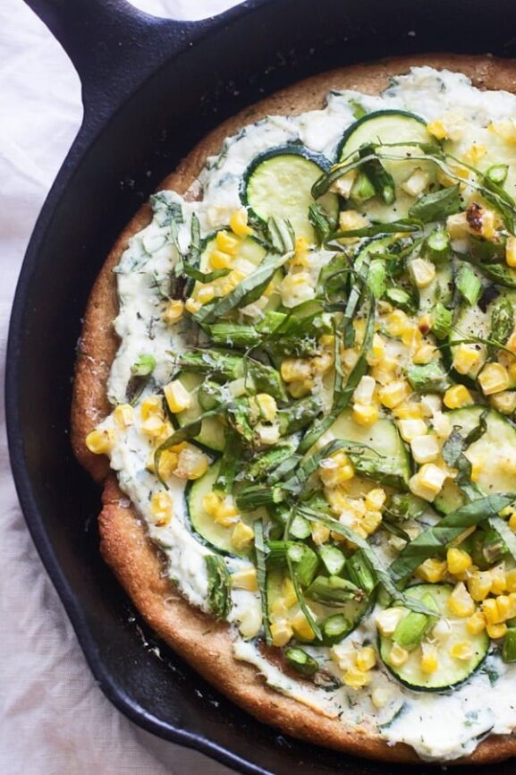 Spring Skillet Flatbreads with Herbed Ricotta and Homemade Whole-Wheat ...