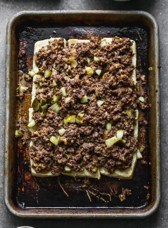 Baked Cheeseburger Sliders - Cooking for Keeps