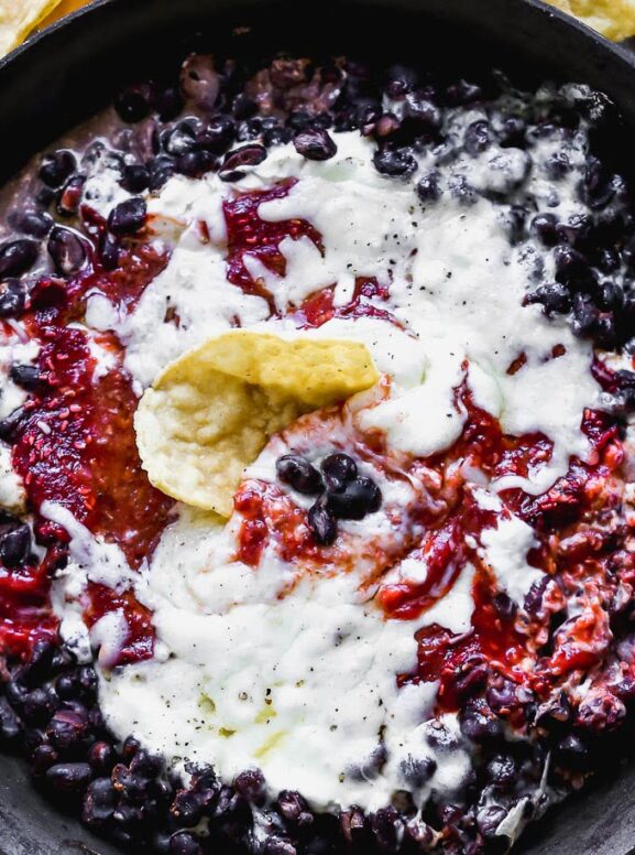 Chipotle Raspberry Black Bean Dip - Cooking for Keeps