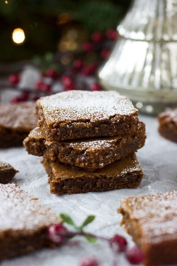 Brown Butter Gingerbread Blondies - Cooking for Keeps