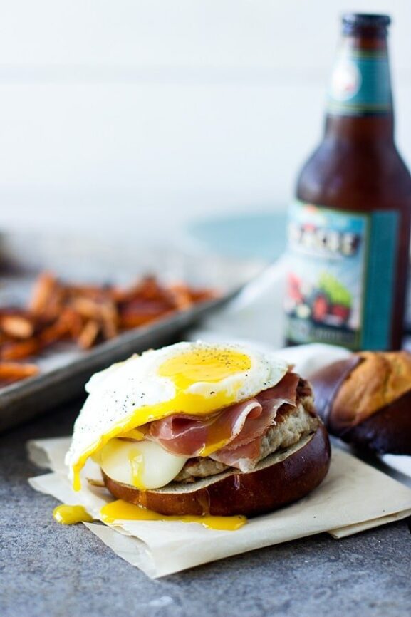 Croque Madame Chicken Burgers - Cooking for Keeps