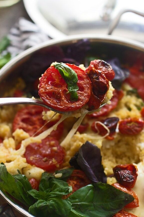 Baked Caprese "Risotto" - Cooking for Keeps