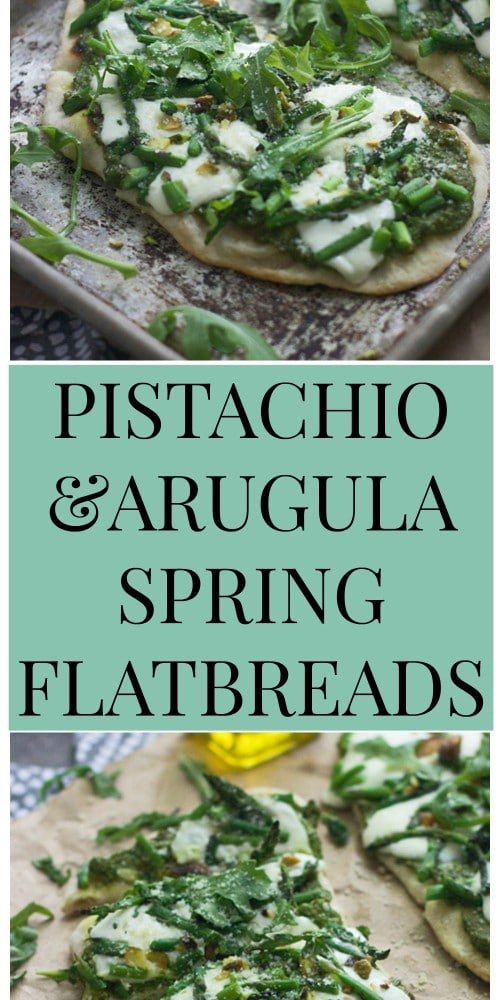Pistachio and Arugula Pesto Spring Flatbreads - Cooking for Keeps