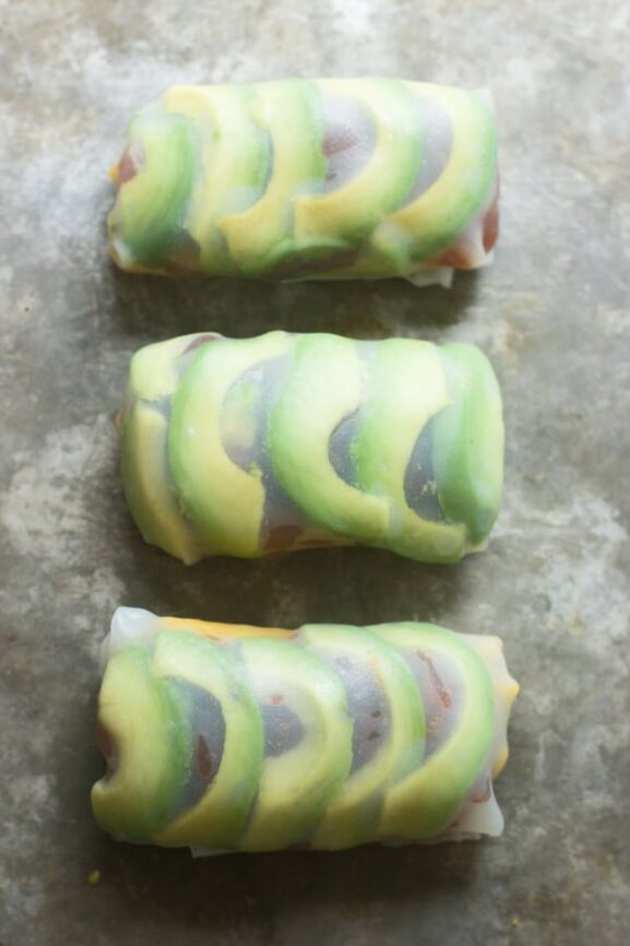 Spicy Tuna and Mango Soft Spring Rolls - Cooking for Keeps