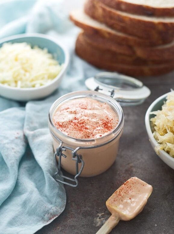 Fish Reuben Sandwich with Homemade Russian Dressing - Cooking for Keeps