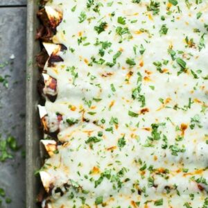 Shredded Beef Enchiladas with Ancho Chile Sauce - Cooking for Keeps