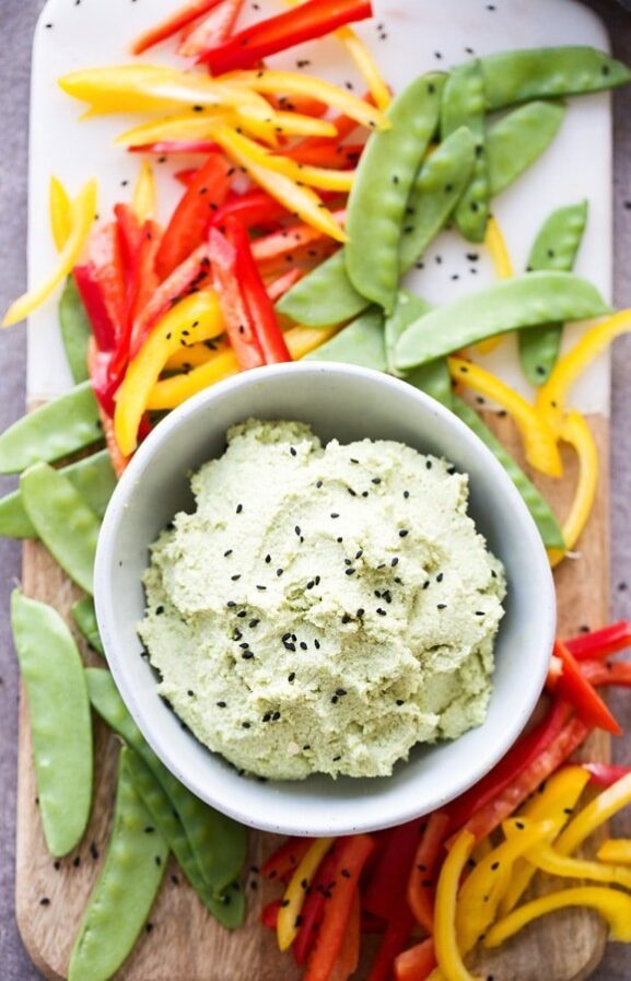 Wasabi Edamame Hummus - Cooking for Keeps