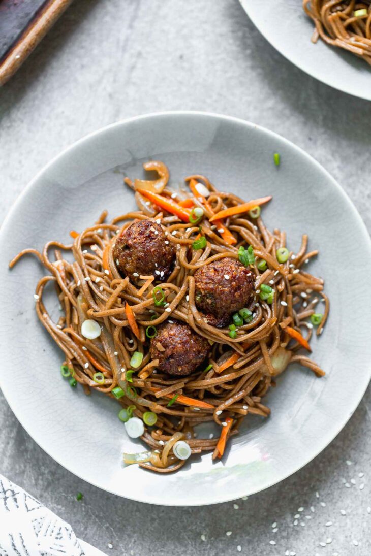 Chinese Spaghetti and Meatballs - Cooking for Keeps