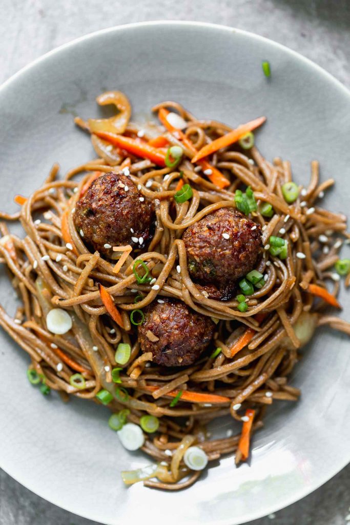 Chinese Spaghetti and Meatballs - Cooking for Keeps