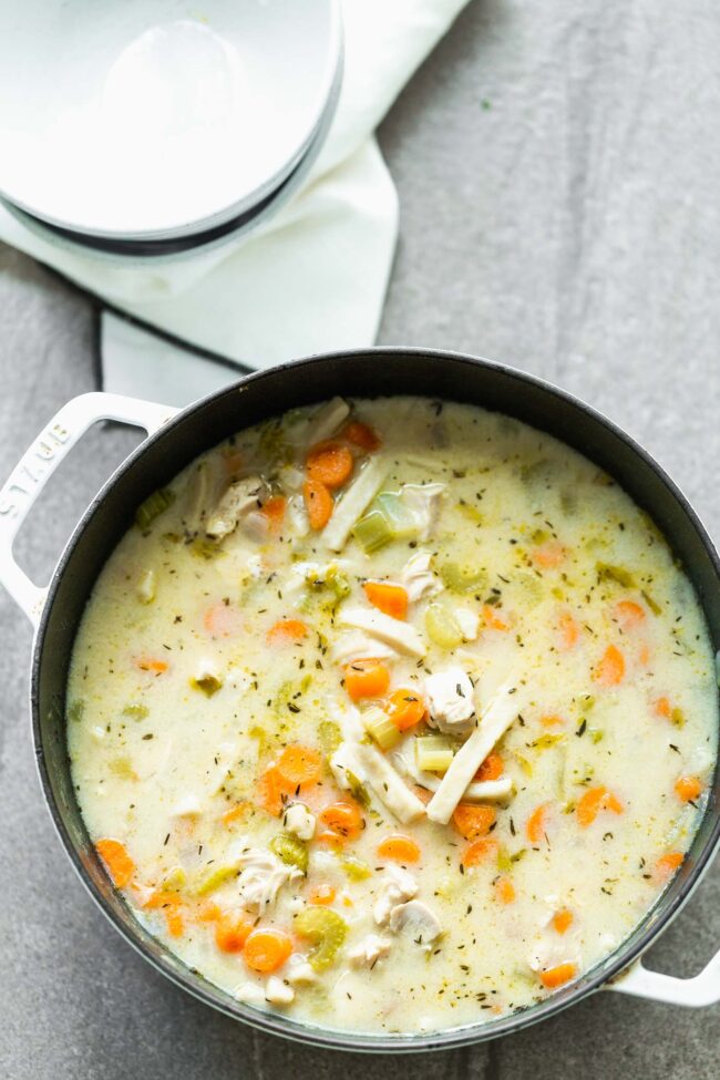 Creamy Homestyle Chicken Noodle Soup - Cooking for Keeps