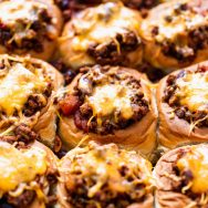 Mini Chili Cheese Dogs - Cooking for Keeps