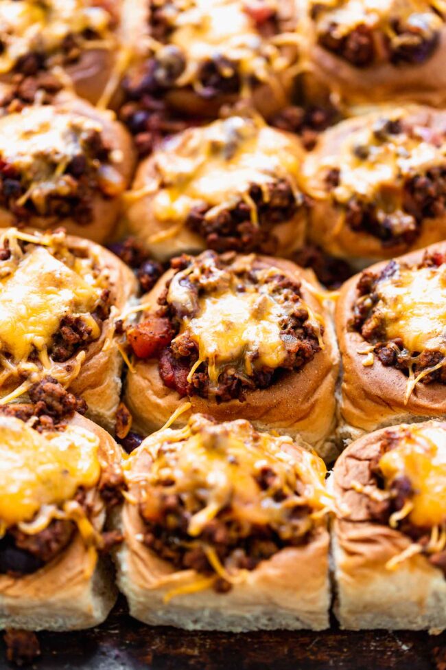 Mini Chili Cheese Dogs - Cooking for Keeps