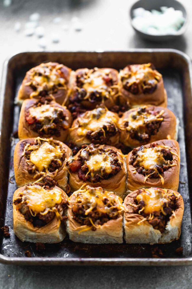 Mini Chili Cheese Dogs - Cooking for Keeps