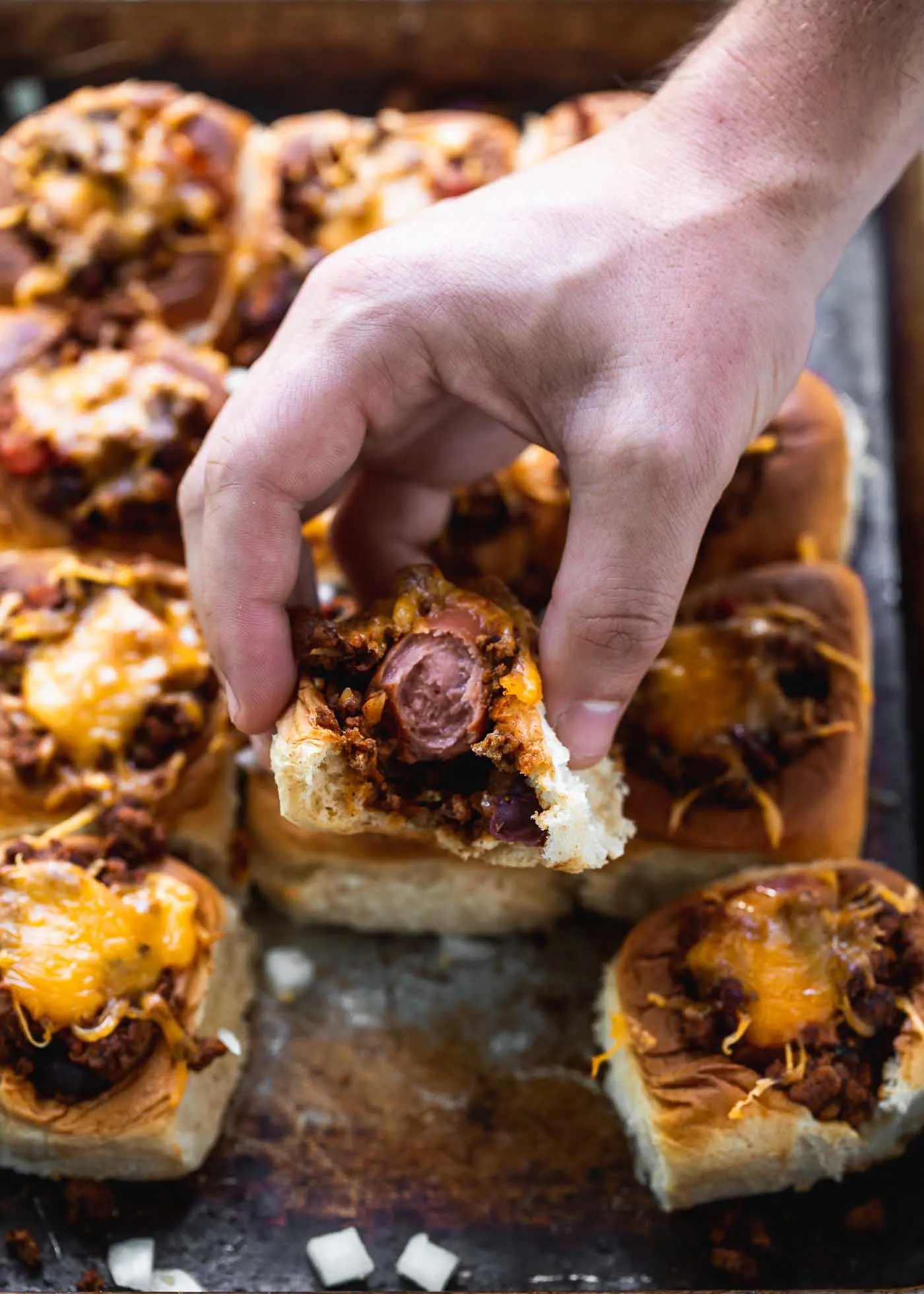 Mini Chili Cheese Dogs - Cooking for Keeps