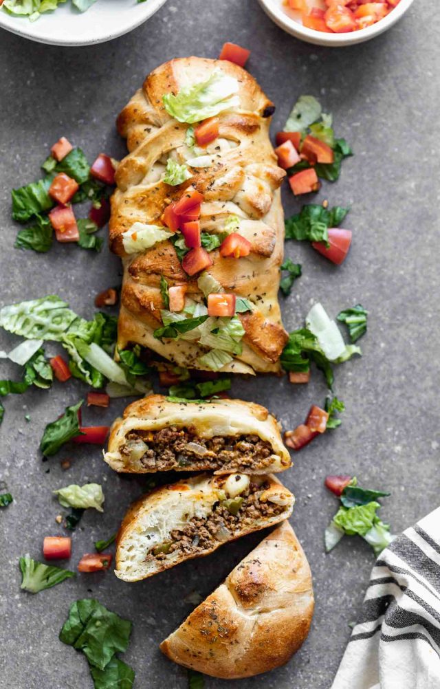 Cheeseburger Stromboli - Cooking for Keeps