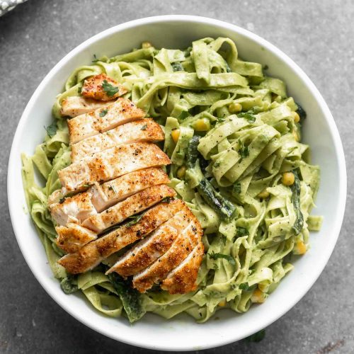 Creamy Roasted Poblano Pasta - Cooking for Keeps