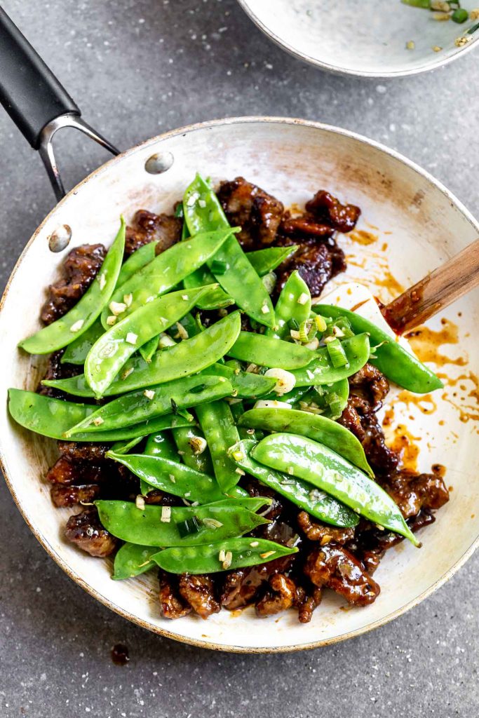 Crispy Honey Beef with Snow Peas - Cooking for Keeps