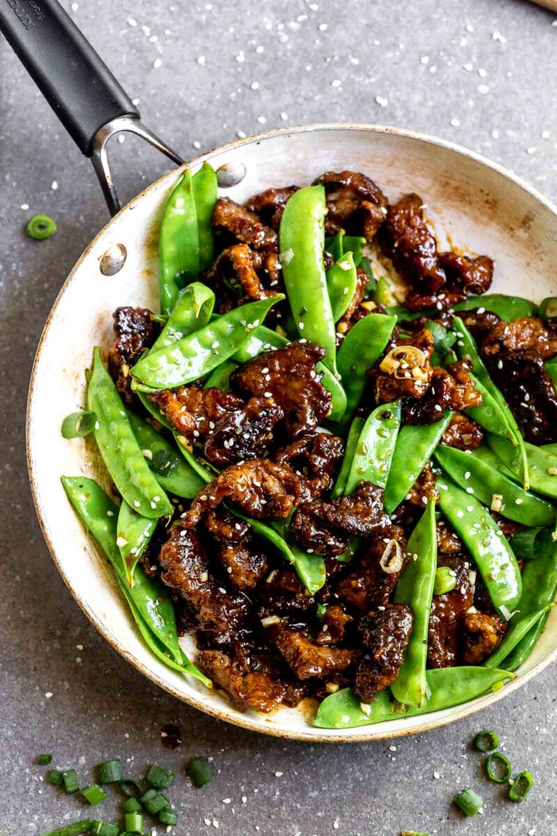 Crispy Honey Beef with Snow Peas - Cooking for Keeps