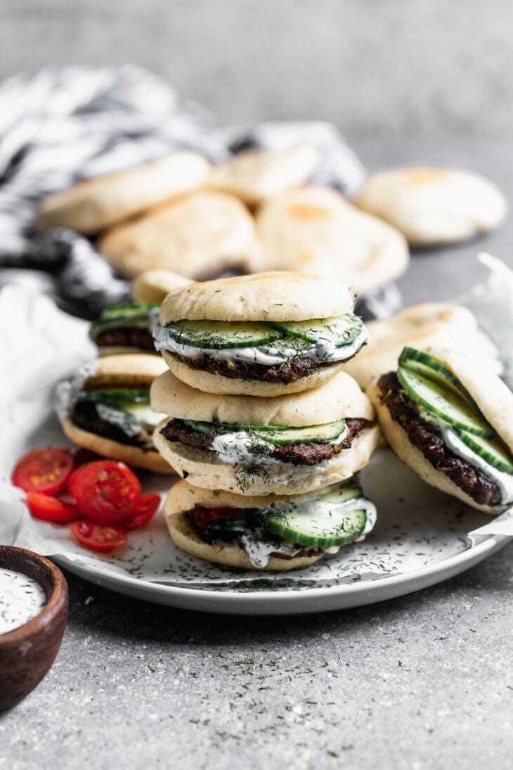 Lamb Sliders with Dill Greek Yogurt - Cooking for Keeps