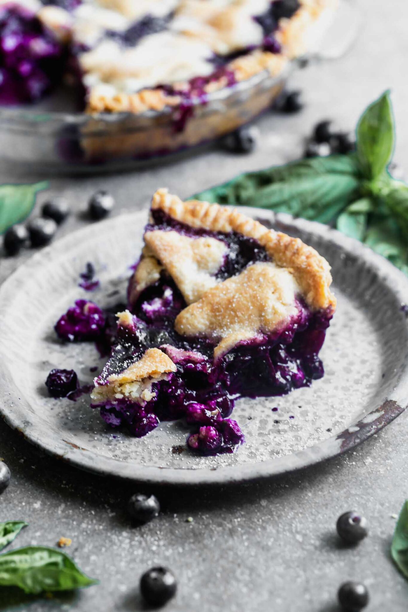Easy Blueberry Pie with Basil and Goat Cheese - Cooking for Keeps