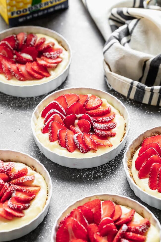 Mini Strawberry Custard Tarts - Cooking for Keeps