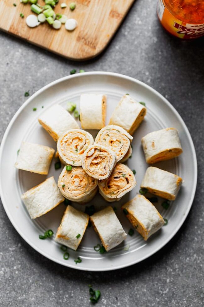 Buffalo Chicken Pinwheels (Five ingredients) - Cooking for Keeps