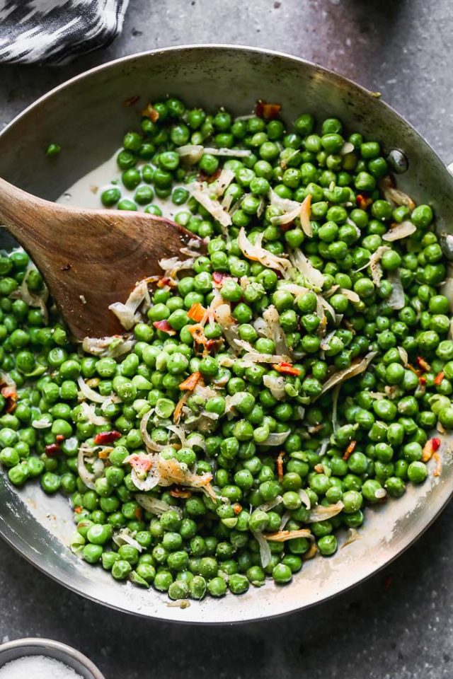 Creamy Peas and Pancetta - Cooking for Keeps