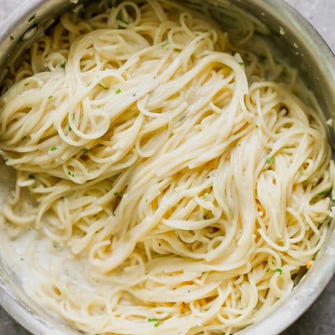 One Pot Garlic Parmesan Pasta - Cooking for Keeps