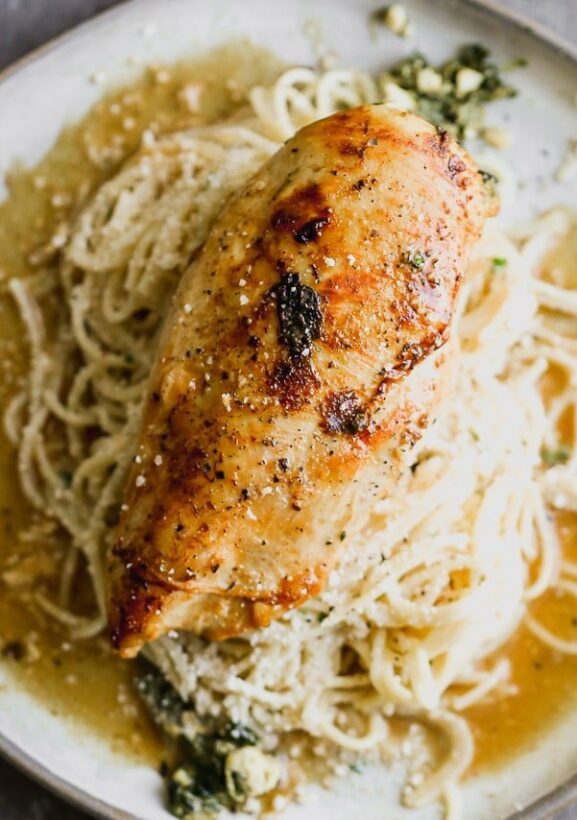 Spinach and Feta Stuffed Chicken - Cooking for Keeps