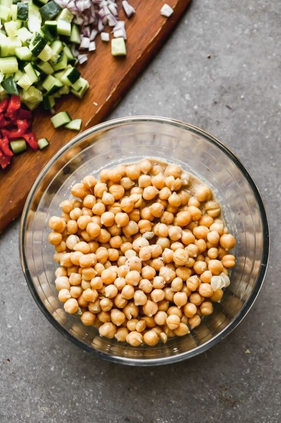 Cucumber and Chickpea Salad - Cooking for Keeps