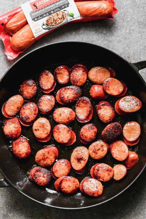 Cheesy Cajun Sausage Risotto - Cooking for Keeps