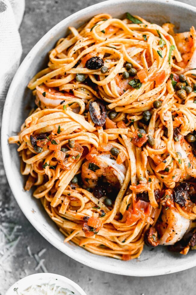 Shrimp Puttanesca - Cooking for Keeps