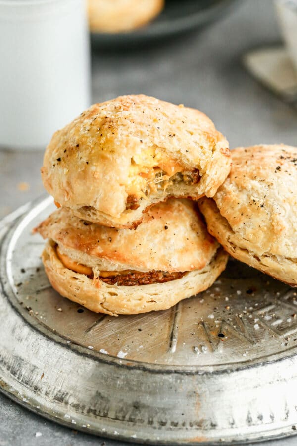 Breakfast Stuffed Biscuits - Cooking for Keeps