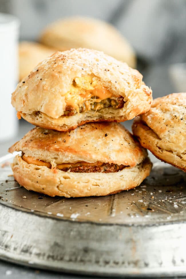 Breakfast Stuffed Biscuits - Cooking for Keeps
