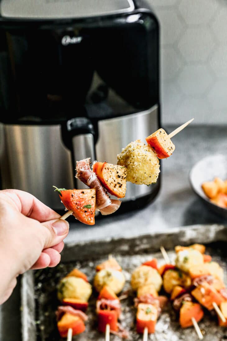 Goat Cheese Caprese Skewers - Cooking for Keeps