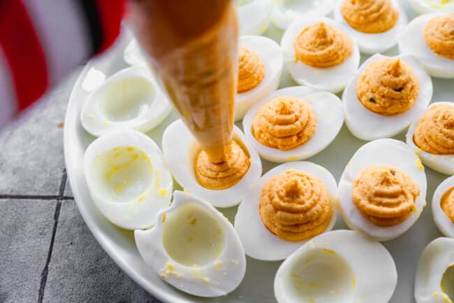 Buffalo Deviled Eggs - Cooking for Keeps